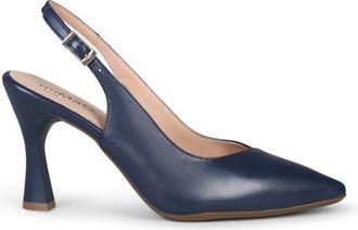 miMaO Escarpins à Talon Slingbacks en Cuir Marine EU 38