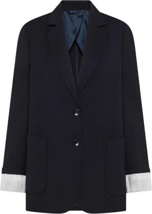 Seventy Femme, Vestes, Bleu, Taille: 46 FR Blazer crois&eacute;