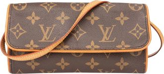 Louis Vuitton Crossbody Bags - Louis Vuitton Canvas Monogram Twin Pochette PM Cro - Gr. unisize - in Braun - f&uuml;r Damen