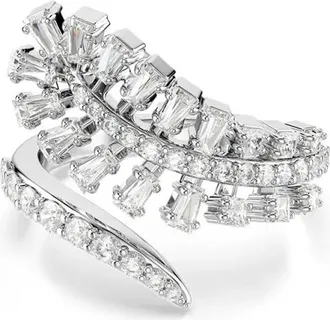 Swarovski Femme, Accessoires, Gris, Taille: 50 MM Bague ouverte Vienna