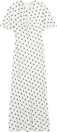 Claudie Pierlot Gepunktetes Maxikleid - Wei&szlig;