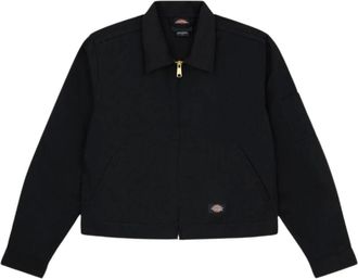 Dickies Femme, Vestes, Noir, Taille: 38 FR Veste Courte Non Doubl&eacute;e