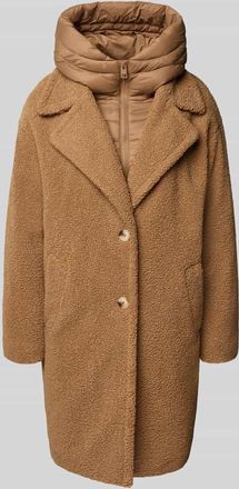 Christian Berg Teddy-Mantel mit Steppeinsatz und Knopfverschluss