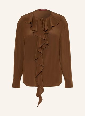 Max Mara Max Mara Studio Seidenbluse Epica Mit Volants braun