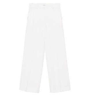 P.A.R.O.S.H. Cremefarbene Hose f&uuml;r Frauen - - Trousers - Damen - Wei&szlig; - L