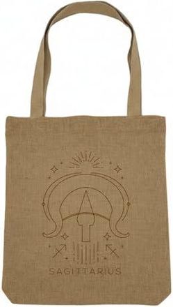 Fabulous Sac Shopping Tote Bag Aspect Lin - Sagittarius Sign Astrology Bohemian Zodiac Asters Constellation - Sac de Courses Toile Epaisse 360g Beige Naturel C