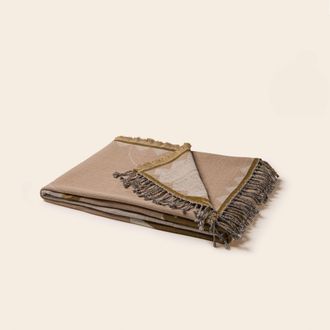 Madura Plaid Teoti Naturel et python dor&eacute; - BEIGE