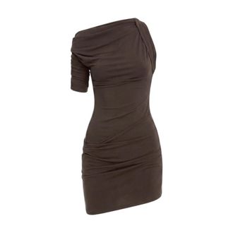Jacquemus Drapeado Mini Kleid - - Dresses - Damen - Braun - M