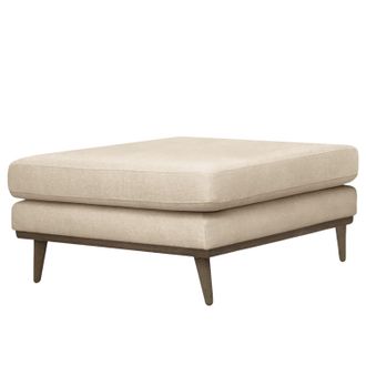 Mørteens home24 Polsterhocker 85 x 43 x 60cm Beige/Creme Strukturstoff Talta: Creme