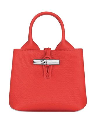 Longchamp Crossbody Bags - Structured Red Handbag With Silver-Tone Clasp - Gr. unisize - in Rot - f&uuml;r Damen