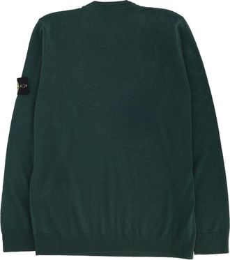 Stone Island Virgin Wool Logo Patch Sweater - Green