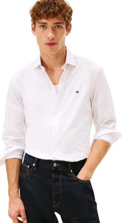 Tommy Hilfiger Herren Flex Dobby Sf Mw0Mw41684 L/S Shirt, White (White), XL
