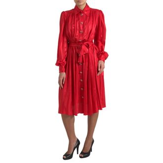 Dolce & Gabbana Shirt Kleider - - Dresses - Damen - Rot - S