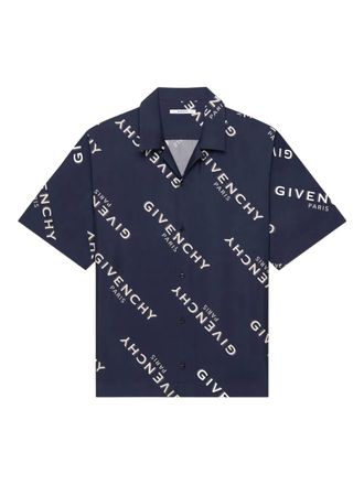 Givenchy t-shirt à logo imprimé - Bleu