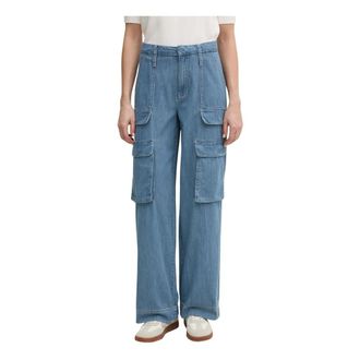 DKNY High-Rise Cargo Gerades Jeans - - Jeans - Damen - Blau - W28