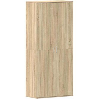 vidaXL Vidaxl - Cabinet à chaussures Marron 80 x 39 x 180 cm Bois dingénierie