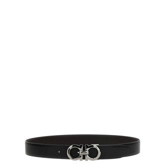 Ferragamo Homme, Accessoires, Noir, Taille: 100 CM Ceinture R&eacute;versible en Cuir Martel&eacute;