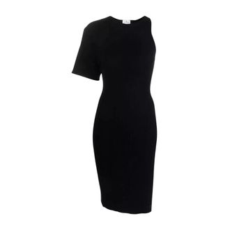 Courr&egrave;ges Asymmetrisches Strickkleid - - Dresses - Damen - Schwarzk - S