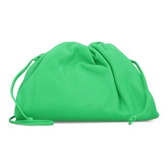 Bottega Veneta Kleine Ledertasche mit Druckknopfverschluss - - Bags - Damen - Gr&uuml;n - ONE SIZE