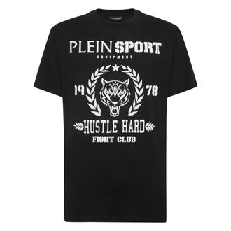 Plein Sport Homme, Tops, Noir, Taille: 3XL T-Shirt Col Rond