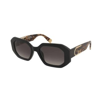 Furla Lunettes de soleil g&eacute;om&eacute;triques &agrave; monture int&eacute;grale - unisex - Accessoires - Noir - Taille: 54 MM