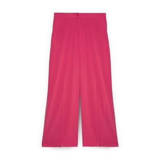 Fiorella Rubino Wide-Leg-Hose aus flie&szlig;endem Stoff - - Trousers - Damen - Rosa - 3XL