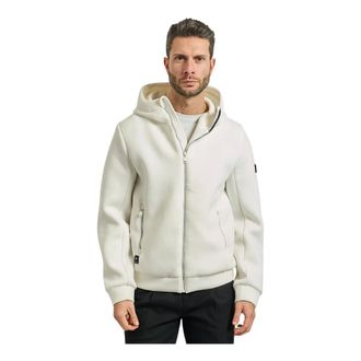 Yes-Zee YES Zee, Homme, Sweatshirts et sweats &agrave; capuche, Blanc, Taille: XL Veste en n&eacute;opr&egrave;ne