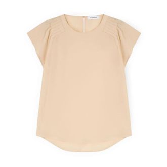 Motivi Cr&ecirc;pe de Chine Bluse mit Falten - - Blouses & Shirts - Damen - Beige - S