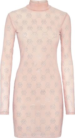Philipp Plein Shirt Dress Monogram Strass
