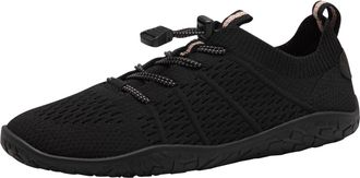 Jana Damen Sneaker flach Elastisch Vegan, Schwarz (Black), 38 EU