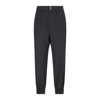 Alexander McQueen Schwarze Cargohose mit elastischem Bund - - Trousers - Herren - Schwarzk - S