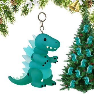 Generic Dinosaurier-Weihnachtsschmuck - 2D-Acryl-Weihnachtsanh&auml;nger, Meeresglas-Dinosaurier-Weihnachtsdekoration F&uuml;r Den Innenbereich | F&uuml;r Die Fensterwand Zu