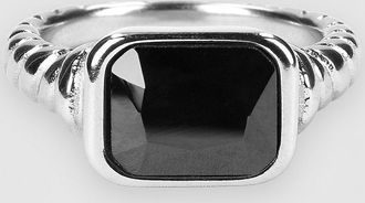 Blue Tomato Braided Gem Ring Schmuck silver stainless steel