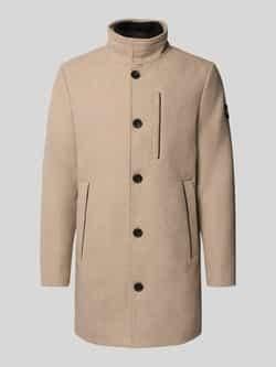 Tom Tailor Regular Fit Wollmantel mit Stehkragen