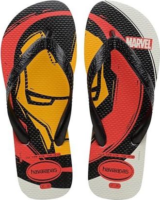 Havaianas Top Marvel Logomania, Tongs Confortables, Légères et Durables, Motif de Superhéros Iconiques de Marvel, Homme