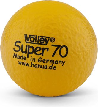 Volley Softball Super Gelb - 7 cm Durchmesser - Weicher Schaumstoffball f&uuml;r Kinder & Therapie - Leicht - Griffig - Made in Germany