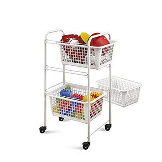 Metaltex Resserre 3 corbeilles coulissantes - SAN Diego Blanc 30 x 38 x 68 cm