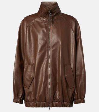 Brunello Cucinelli Lederjacke Monili