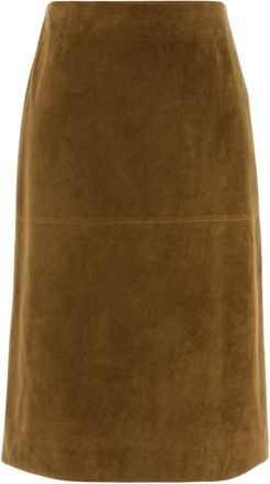 Jil Sander Jupe en daim - Femme - Jupes - Brun - Taille: 42 FR