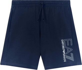 Emporio Armani Emporio Armani Ea7, Homme, Shorts, Bleu, Taille: XS Shorts en jersey avec logo lat&eacute;ral