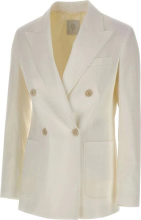 Eleventy Femme, Vestes, Blanc, Taille: 36 FR Eleventy Vestes White