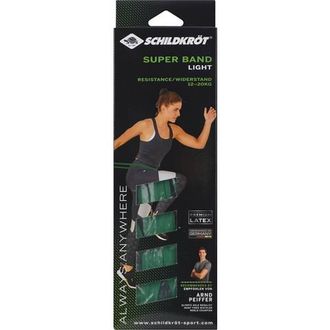 Schildkrot Fitness Schildkr&ouml;t Super Band Light, Premium Widerstandsb&auml;nder mit 12-20kg Widerstand, 21mm Breite, Gr&uuml;n, vielseitiges Mini-Fitnessstudio f&uuml;r zu Hause und unt