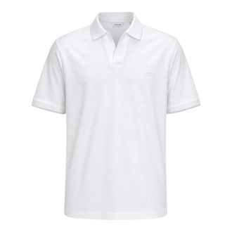 Calvin Klein Jeans Glattes Baumwoll-Open-Polo - - Tops - Herren - Wei&szlig; - XL