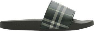 Burberry Homme, Chaussures, Noir, Taille: 44 EU Check Slides