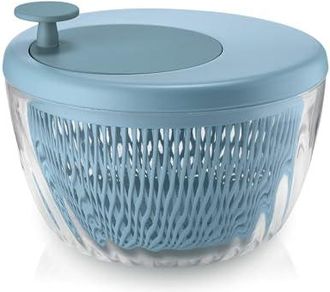 Guzzini Kitchen Active Design, Spin&Store, Centrifugeuse à Salade avec Couvercle - Celeste Mat, Ø 26 x h19 cm - 170900134, Bleu