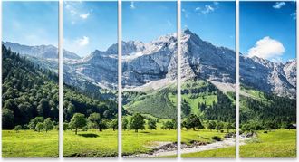 Islandburner Bild auf Leinwand Karwendelgebirge In Österreich Europäische Alpen Bilder Wandbilder Poster