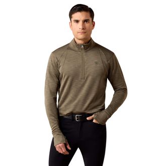 Ariat Mens Team EQ 1/2 Zip Pullover Top Long Sleeve in Kalamata, Size 2X-Large, by Ariat