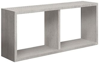 Homemania HOMSAN_043 Regal Morgana, Wanddekoration, Schlafzimmer, Büro-MDF, Eiche grau, 70 x 30 x 15,5 cm