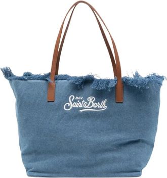 Saint Barth Femme, Sacs, Bleu, Taille: ONE Size City Bag Fringe