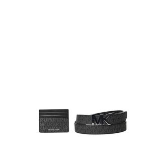 Michael Kors Signature Logo Kartenetui und G&uuml;rtel Geschenkset - - Accessories - Herren - Schwarzk - ONE SIZE